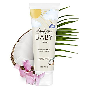 SheaMoisture Baby Lotion for Baby Skin 100% Virgin Coconut Oil, Clear Skin Moisturizer 8 oz