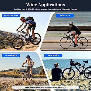 Frederimo 100cc Bicycle Motor Kit, 2 Stroke Motorized Engine Kit Conversion CDI Air-Cooling Petrol Gas Fit for 26"-28" Bikes…