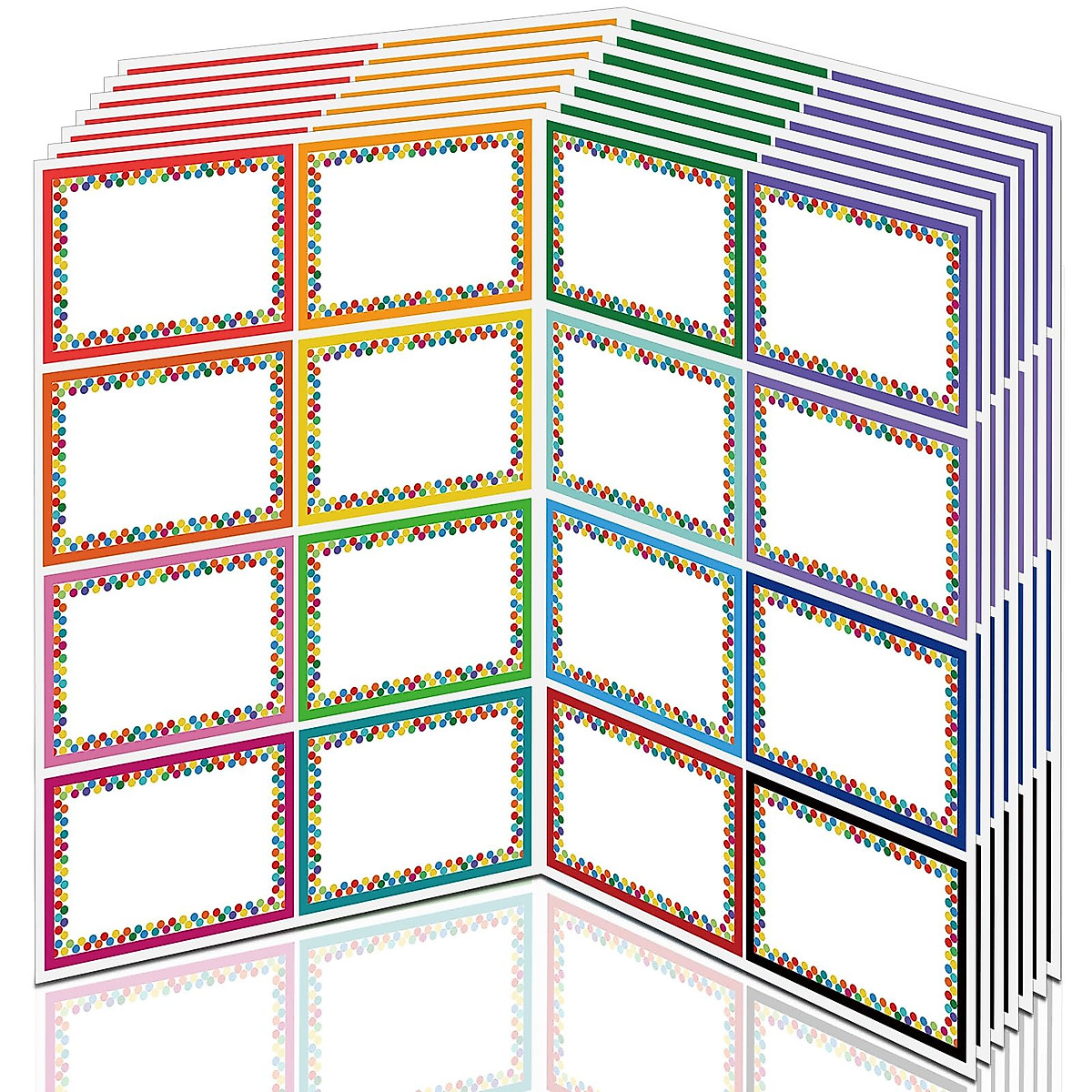 480 Colorful Name Tag Stickers for School, Office & Parties