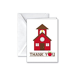 Paper Frenzy School Thank You Note Cards and White Envelopes - 25 pack