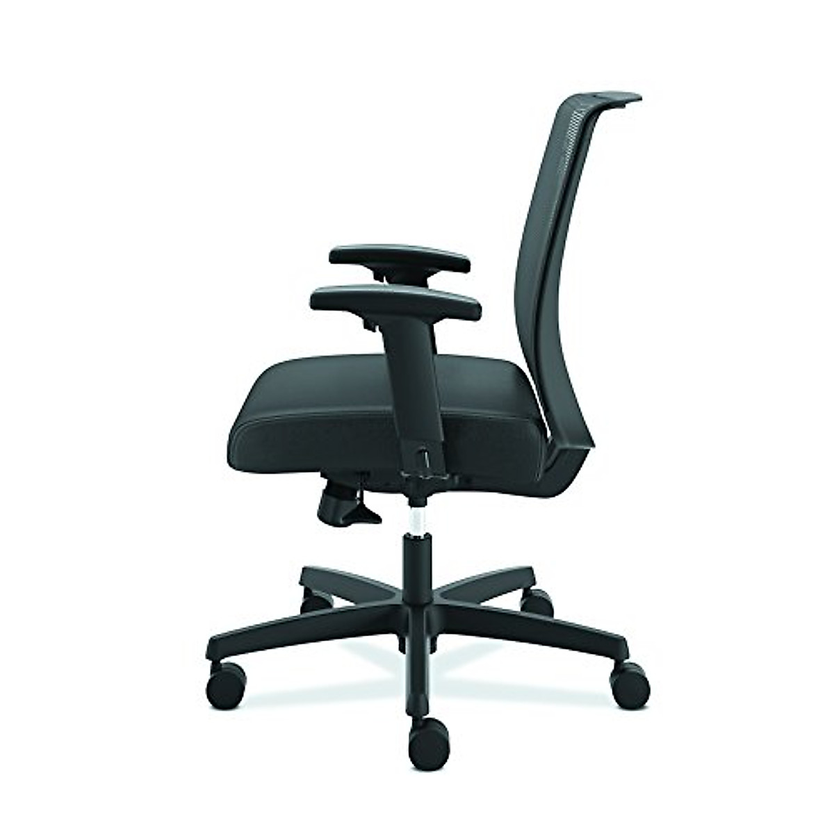 The HON Company Convergence Task Chair, Synchro-Titl with Seat Slide, Black Vinyl
