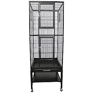Madagascar Cage - 60" Tall Durable Spacious Metal Cage - for Sugar Gliders, Squirrels, Marmosets & Other Small Pets