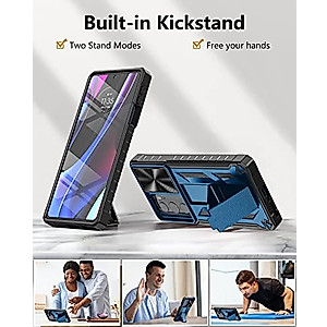 WTYOO Case for Motorola Edge-Plus 2022: Motorola Edge Plus 5G UW 2022 Case - Military Grade Drop Proof Phone Protective Cover with Kickstand and Slide Cover Protection - Durable Shockproof Textured