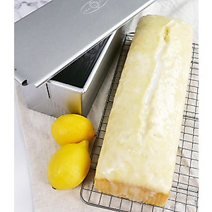 USA Pan Bakeware Pullman Loaf Pan with Cover, 13 x 4 inch, Nonstick & Quick Release Coating, Made in the USA from Aluminized Steel