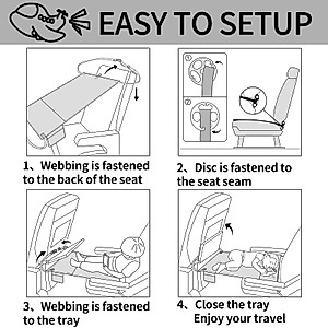 UNARK Toddler Airplane Bed for Toddler Airplane Seat Extender for Kids Airplane Bed