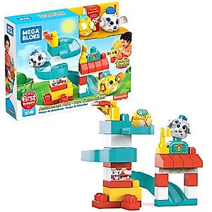 Mega Bloks Peek A Blocks Amusement Park with Big Building Blocks, Building Toys for Toddlers (30 Pieces)