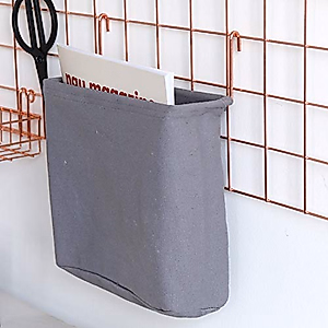 FRIADE Rose Gold Metal Wire Wall Grid Panel for Photo Display,Display Ledge,Wall Organizer for Living Room,Bedroom，10 Metal Clips&2 Leather Straps&3 Nails Offered,Set of 1 (Rose Gold:25.5”x17.7”)