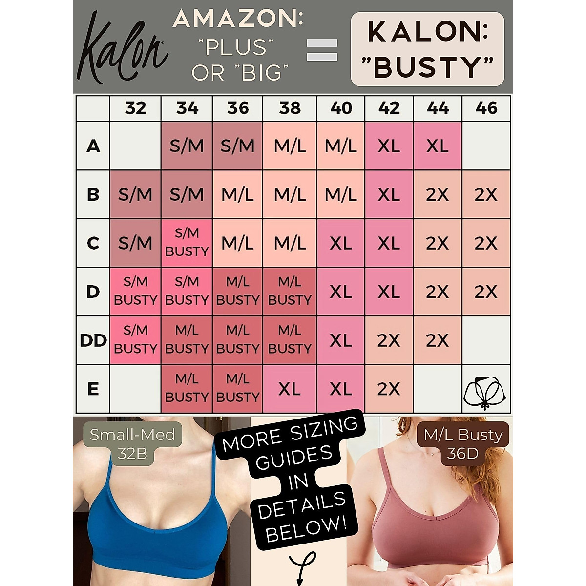 Kalon Women’s 4 Pack Demi Padded Bralette Wireless Comfortable Bra (M/L, Winter)