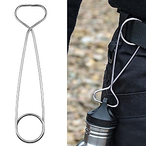 AYLIFU 1 Piece Stainless Steel Fish Mouth Expansion Fish Mouth Opener Water Bottle Rack Hook for Fishing and Camping (8.6 inches)