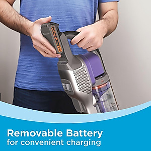 BLACK+DECKER Powerseries Extreme Cordless Stick Vacuum Cleaner for Pets, Purple (BSV2020P)