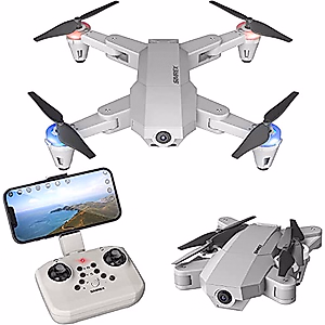 SIMREX X500 mini Drone Optical Flow Positioning RC Quadcopter with 720P HD Camera, Altitude Hold Headless Mode, Foldable FPV Drones WiFi Live Video 3D Flips Easy Fly Steady for Learning Gray
