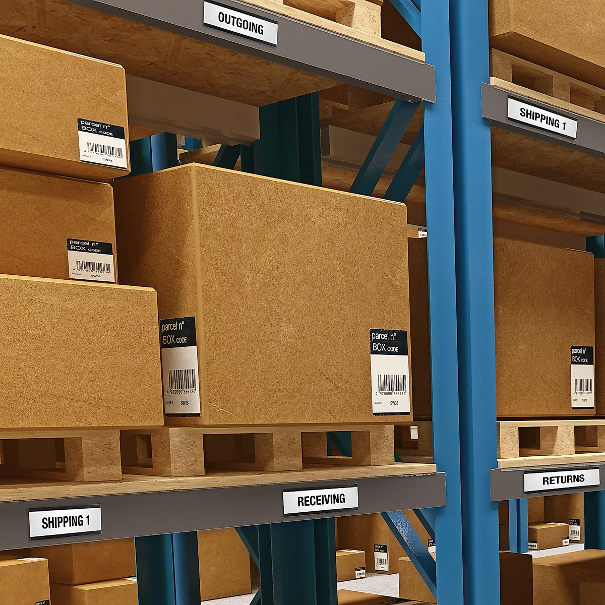 Pack of 50 - C Channel Magnetic Label Holders with Paper Inserts and Clear Plastic Protectors, Metal Surface Sign and Ticket Holder, Length of Label Area, 3" X Height of Label Area, 7/8"