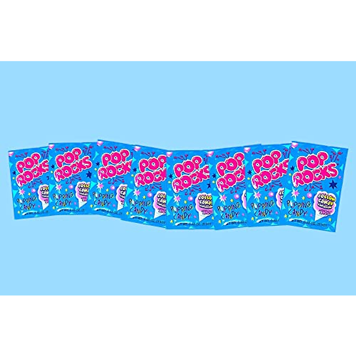 Pop Rocks Cotton Candy Bulk (0.33oz) - 72 Pack of Cotton Candy Flavored Poprocks - Retro Crackling Rock Candy - By Dr. Plenty