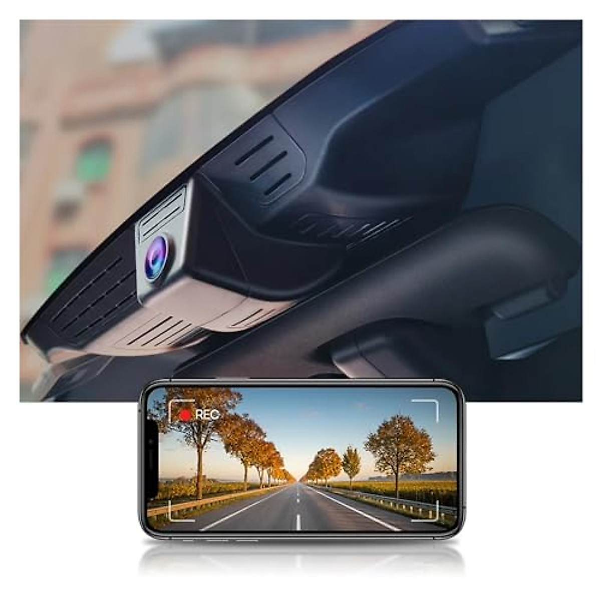 Fitcamx 4K Car DVR Dash Camera Dashcam Compatible with Landrover (Color : Black, Size : 4K Dual Cam 128GB)