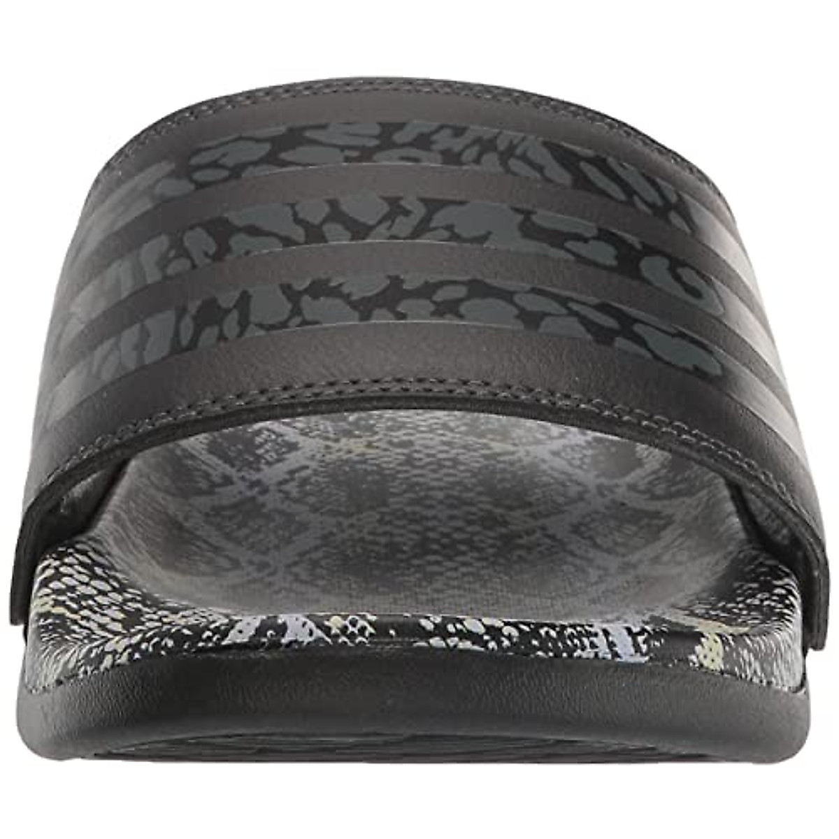 adidas Women's Adilette Comfort Slides Sandal, Core Black/Core Black/Almost Pink, 8