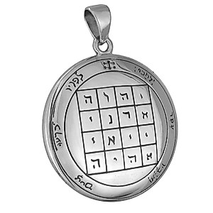 Moonlight Mysteries Sterling Silver First Pentacle of Saturn for Protection Talisman