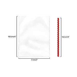 100PCS Small Cellophane Bags, 3x4 OPP Rice Crispy Bags for Gift Goodie Favor Candy Cake Pop Birthday Party Cookies Christmas New Year Wedding Party (3'' x 4'')