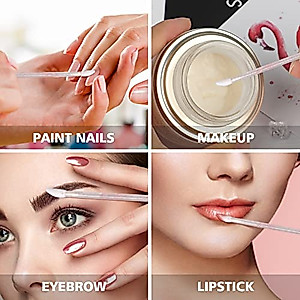 G2PLUS 100PCS Glitter Crystal Lip Brush, Disposable Lip Brushes Lip Gloss Applicators Lipstick Gloss Wands Applicator Perfect Makeup Tool Kits (Pink)