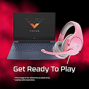 HyperX Cloud Stinger – Gaming Headset, Memory Foam, Soft Leatherette, Durable Steel Sliders, Swivel-to-mute Noise-Cancelling Microphone, Works on PC, PS4, PS5, Xbox and Mobile – Pink