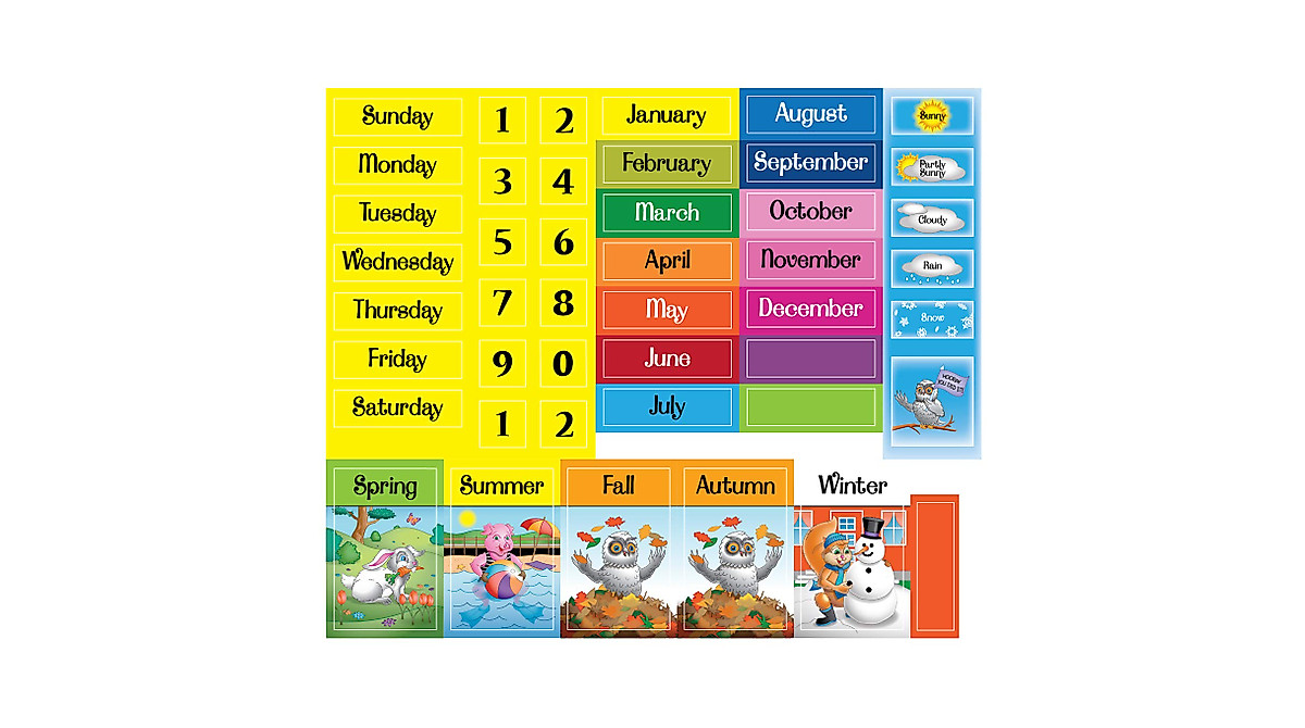 ZazzyKid Magnetic Calendar for Preschool Learning