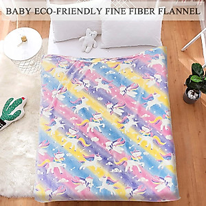 YJLMLY Glow in The Dark Unicorn Blanket, Unicorn Gifts Toys for Girls, Soft Pink Girls Blanket for 2 3 4 5 6 7 8 9 10 Year Old Girl Birthday Christmas Valentine Gifts Ideas, 50''x60''