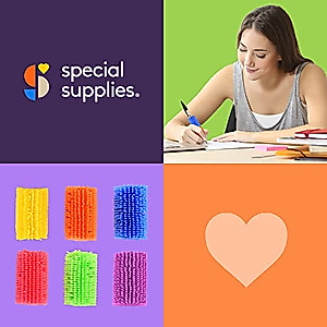 Special Supplies 50 Squishy Pencil Grips for Kids and Adults - Colorful, Cushioned Holders for Handwriting, Drawing, Coloring - Ergonomic Right or Left-Handed Use - Reusable (50)