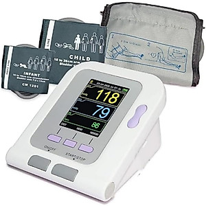 CONTEC-08A Blood Pressure Monitor-Automatic Digital BP Machine with 3 Sizes Cuff for Home Use,Large LCD Display,for 3 User 3x100 Memory