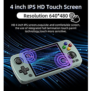 RG405M Retro Handheld Game Console , Aluminum Alloy CNC Android 12 System 4.0 Inch IPS Touch Screen with 128G TF Card 3172 Games Compatible with 5G WiFi and Bluetooth 5.0 (Gray)