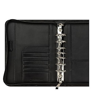 FranklinCovey - FC Basics Binder - Simulated Leather Zipper Binder (Classic, Black)