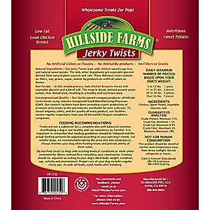 Hillside Farms Chicken And Sweet Potato Premium Dog Treats, Jerky Twists, 32-Ounce
