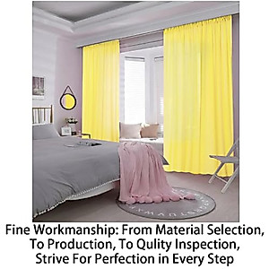 ShinyBeauty Chiffon Backdrop Curtain 2 Panel 29x108 Yellow Tulle Backdrop Chiffon Backdrop Drapes 5FTx10FT Yellow Chiffon Backdrop Wedding Chiffon Curtains for Backdrop(29x108'' x2pcs, Yellow)