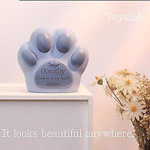 Personalized Pet Urns for Dog or Cat Ashes, Pet Cremation Urns Pet Urns, Pet Ashes Cat and Dog Claw Creative Urn Customizable Text Content (16cm * 8.5cm * 14cm/6.2" x3.4 x5.9)