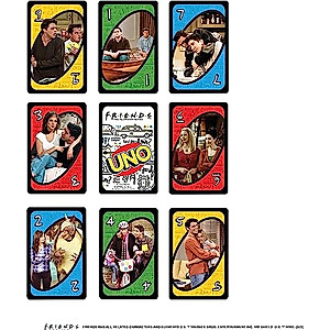 Mattel Games UNO Friends Card Game for Family Night Featuring Tv Show Themed Graphics and a Special Rule for 2-10 Players (Amazon Exclusive)
