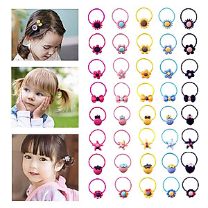 Baby Hair Ties for Toddler Girls - 100 Pcs Small Toddler Hair Ties Ponytail Holders Baby Girl Hair Accessories for Infants Kids Hair Bands Mix Color A