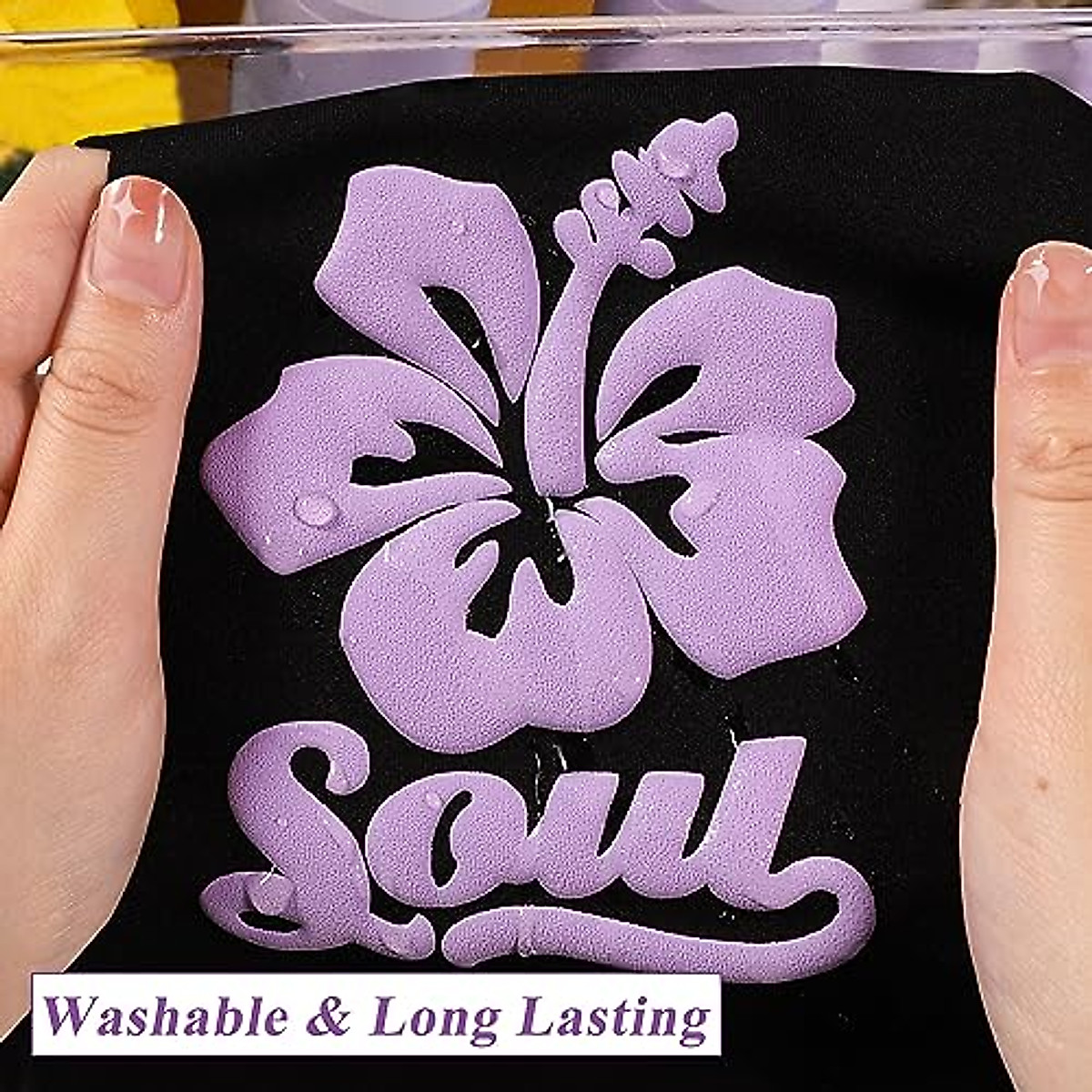 WRAPXPERT Puff HTV Vinyl - Purple Puff Vinyl Heat Transfer 3D,Puff Print Vinly for Tshirts,Clothing,Light Purple Iron on Vinyl 10" x5ft,Easy to Cut&Weed&Press