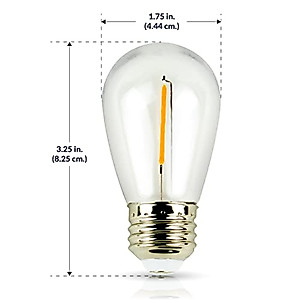 Newhouse Lighting S14LED18 Outdoor Weatherproof S14 String Light Bulbs, 18 Count (Pack of 1)