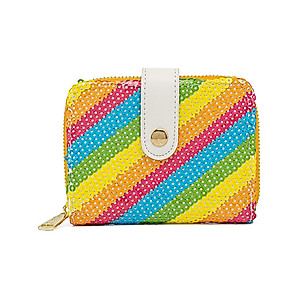 Loungefly x Disney Minnie Mouse Sequin Rainbow Zip Around Wallet