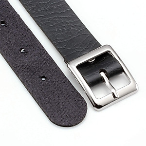 MILAKOO Womens Retro Punk Simple Style Adjustable Leather Buckle Necklace for Biker