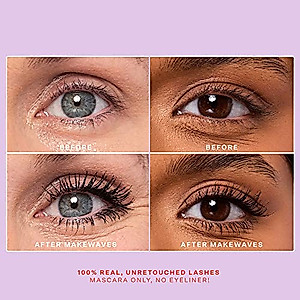 Tower 28 MakeWaves Vegan Mascara, JET Black, Lengthening and Volumizing Mascara, No Clumping or Flaking, Lightweight Mascara for Sensitive Eyes