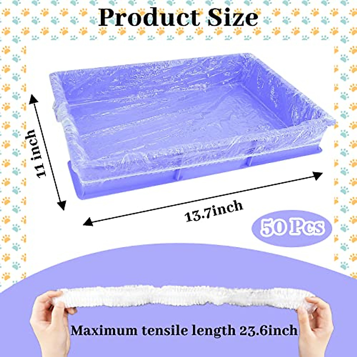 BNOSDM 50 PCS Rabbit Cage Liners Disposable Guinea Pig Cage Liner Hamster Tray Liner Plastic Small Animals Bedding Waste & Litter Pan Bag Universal Toilet Film for Bunny Hedgehog Ferret Rat