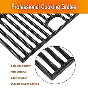 Hisencn 17 inch Grill Cooking Grates for Homedepot Nexgrill 720-0896 720-0896B 720-0896C 720-0896CP 720-0896E, Cast Iron Grate Grill Grid Replacement Parts for Nexgrill 720-0898 720-0898A - 3 Pack