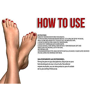 Onyx Professional Foot Peel Mask Callus Remover (2 Pack) Dead Skin Remover, Foot Exfoliator, Cracked Heel Repair - Feet Peeling Mask Pedicure Kit For Smooth Baby Soft Healthy Feet