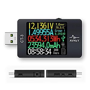 AVHzY USB Power Meter USB 3.1 Tester Digital Multimeter Current Tester Voltage Detector Lua Interpreter Integrated DC 26V 6A PD 2.0/3.0 QC 2.0/3.0/4.0 pps Trigge