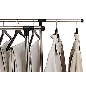 GreenWay GRGR200 Stainless Steel Collapsible Double-Bar Garment Rack
