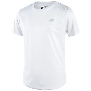 New Balance Girls' Athletic T-Shirt - 3 Pack Active Performance Sports Tee Bundle (7-16), Size 7-8, PurpleWhiteGrey