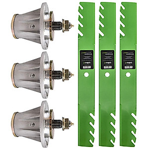 8TEN Spindle Toothed Blade Kit for Husqvarna 61 inch Deck iZ 4821 6125 IZC 5221 LZ 5227 6127 6130 7230