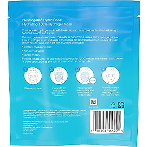 Neutrogena Hydro Boost and Hydrating Hydrogel Mask 1 Ounce (4 Pack)