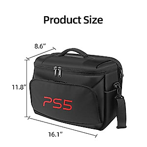 Liboer PS5 Case Storage Bag for PS5 for Play-Station 5 Controller Console Travel Carrying Case for Game Disc Gaming mice USB Cable Charger & Accessories
