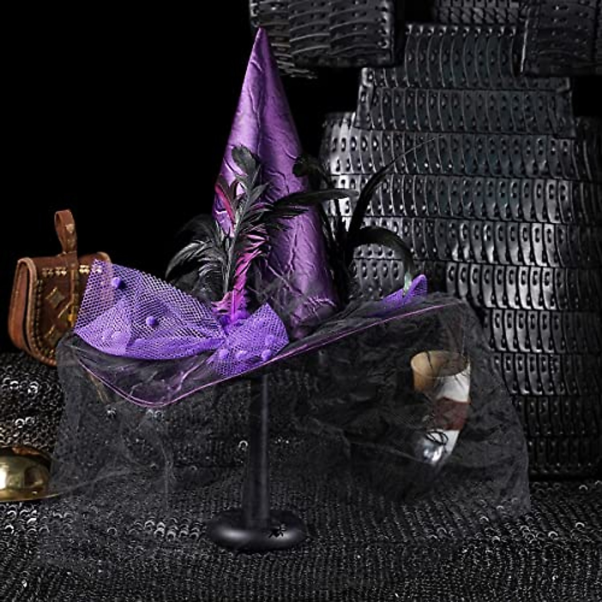 Mythrojan 14.5 Inch SOLID WOOD HAT DISPLAY STAND Sturdy Wooden Display Stand for Medieval Renaissance Cosplay Halloween Pin up Retro Hats