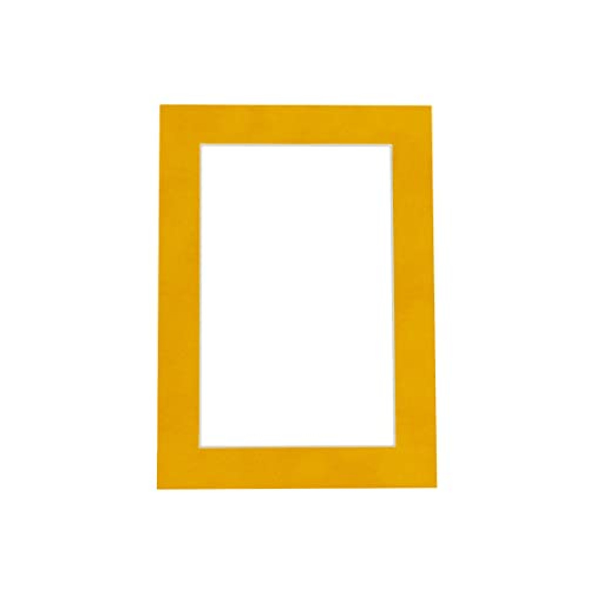 8.5x11 Mat Bevel Cut for 5x6 Photos - Acid Free Bright Yellow Precut Matboard - For Pictures, Photos, Framing - 4-ply Thickness